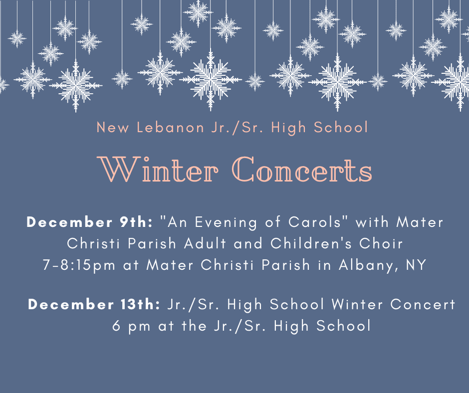 Jr./Sr. High School Winter Concerts | New Lebanon CSD