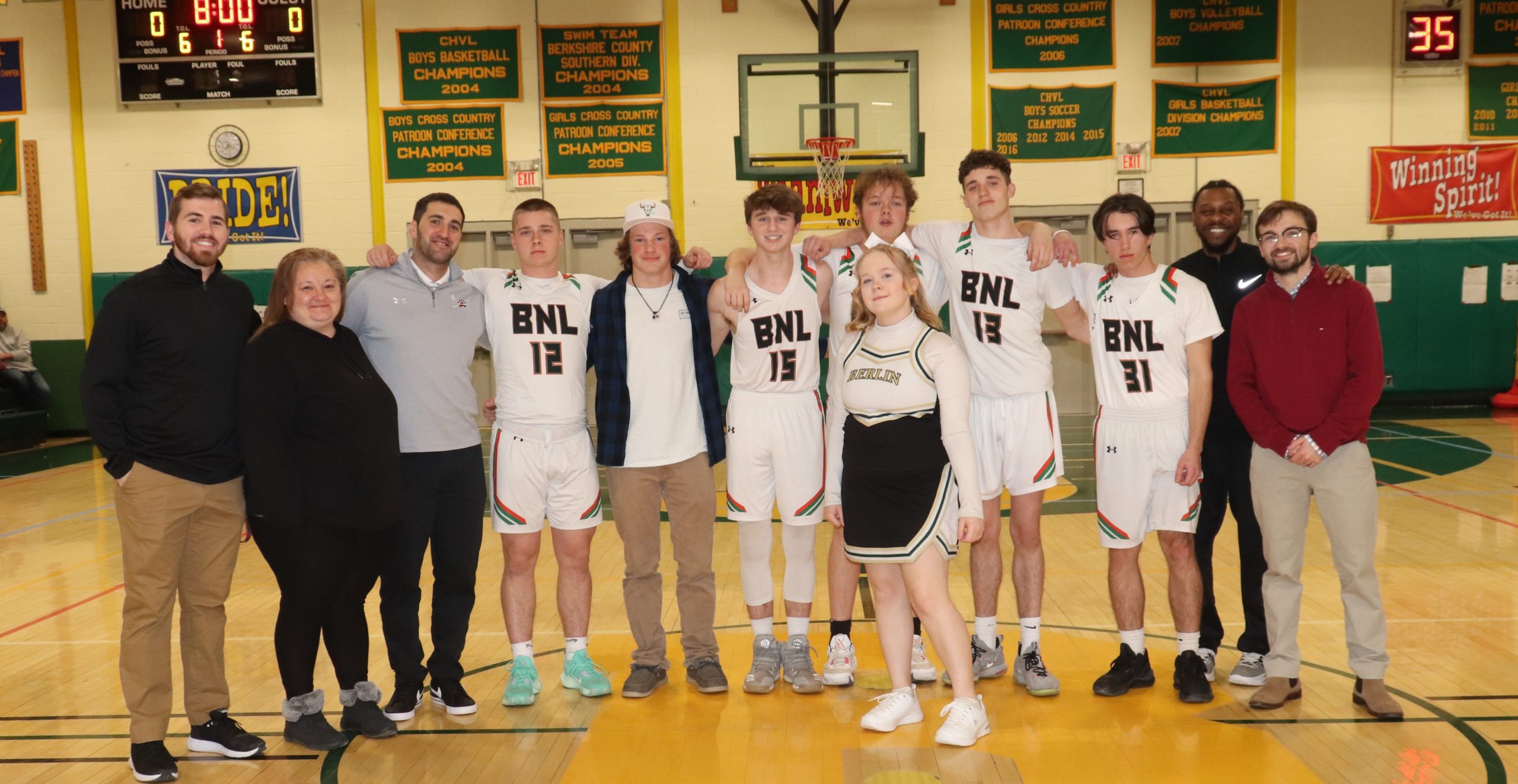 BNL Varsity Boys Basketball and Cheer Senior Night | New Lebanon CSD