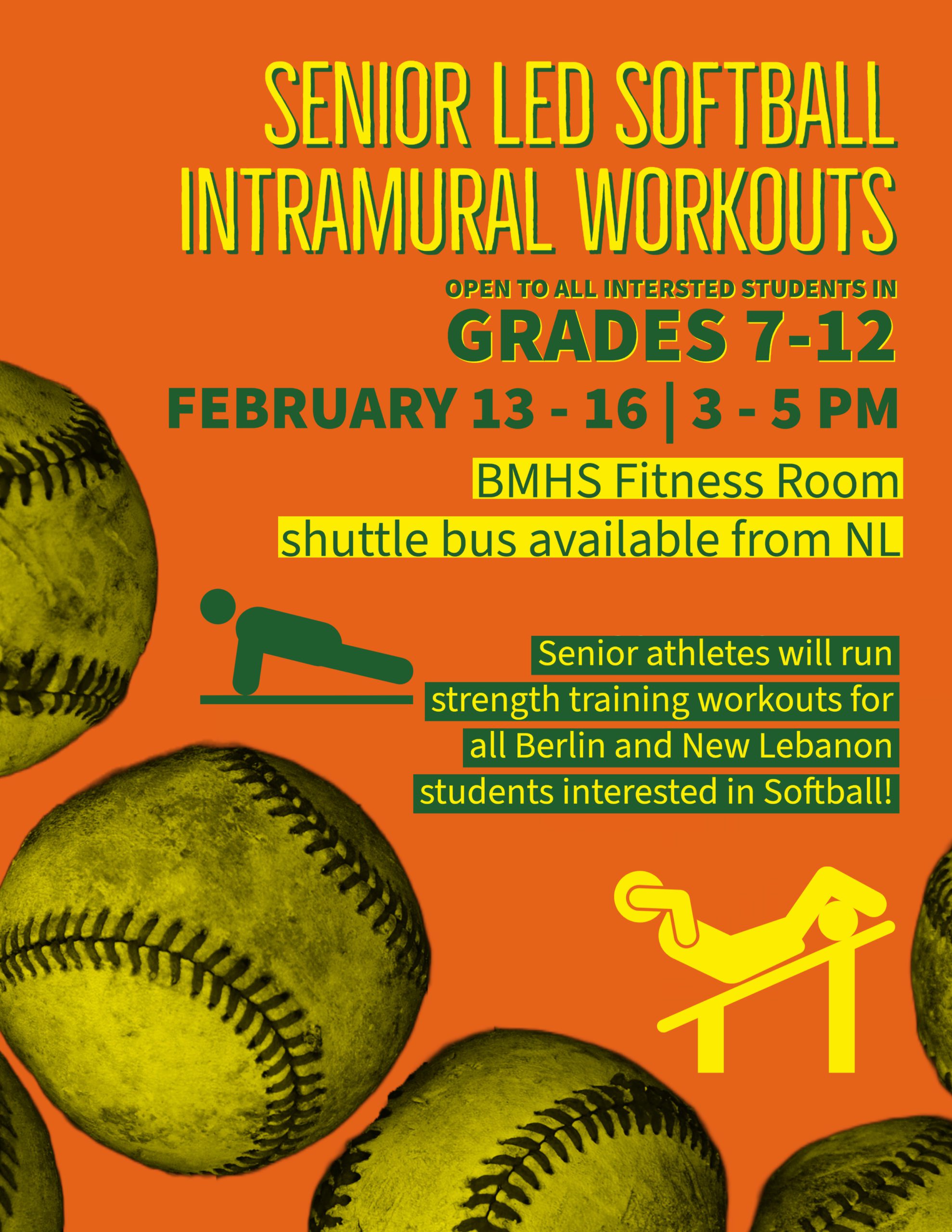 BNL Softball and Track & Field Workouts | New Lebanon CSD