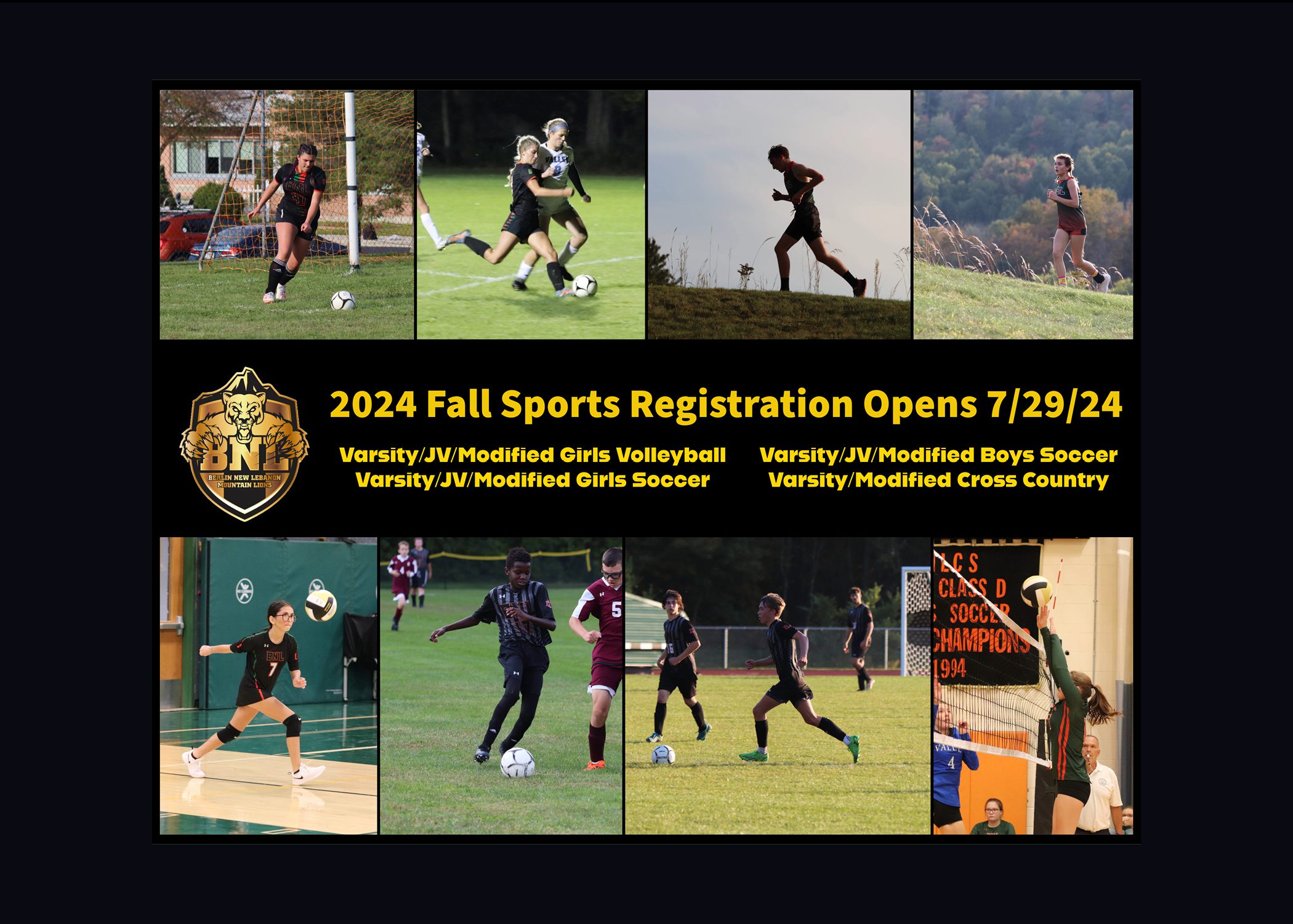 BNL Fall Athletics Registration Open July 29, 2024 | New Lebanon CSD