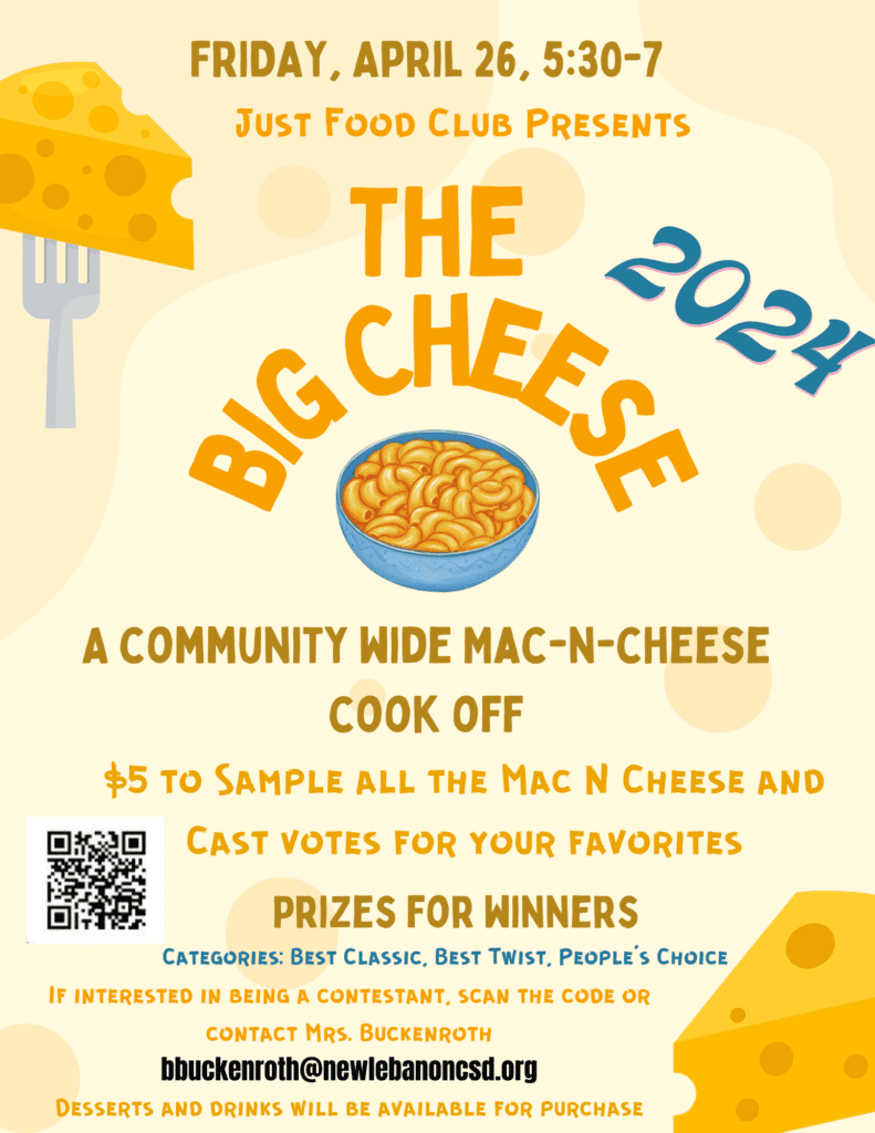 The Big Cheese: Community Wide Mac N' Cheese Cook Off | New Lebanon CSD
