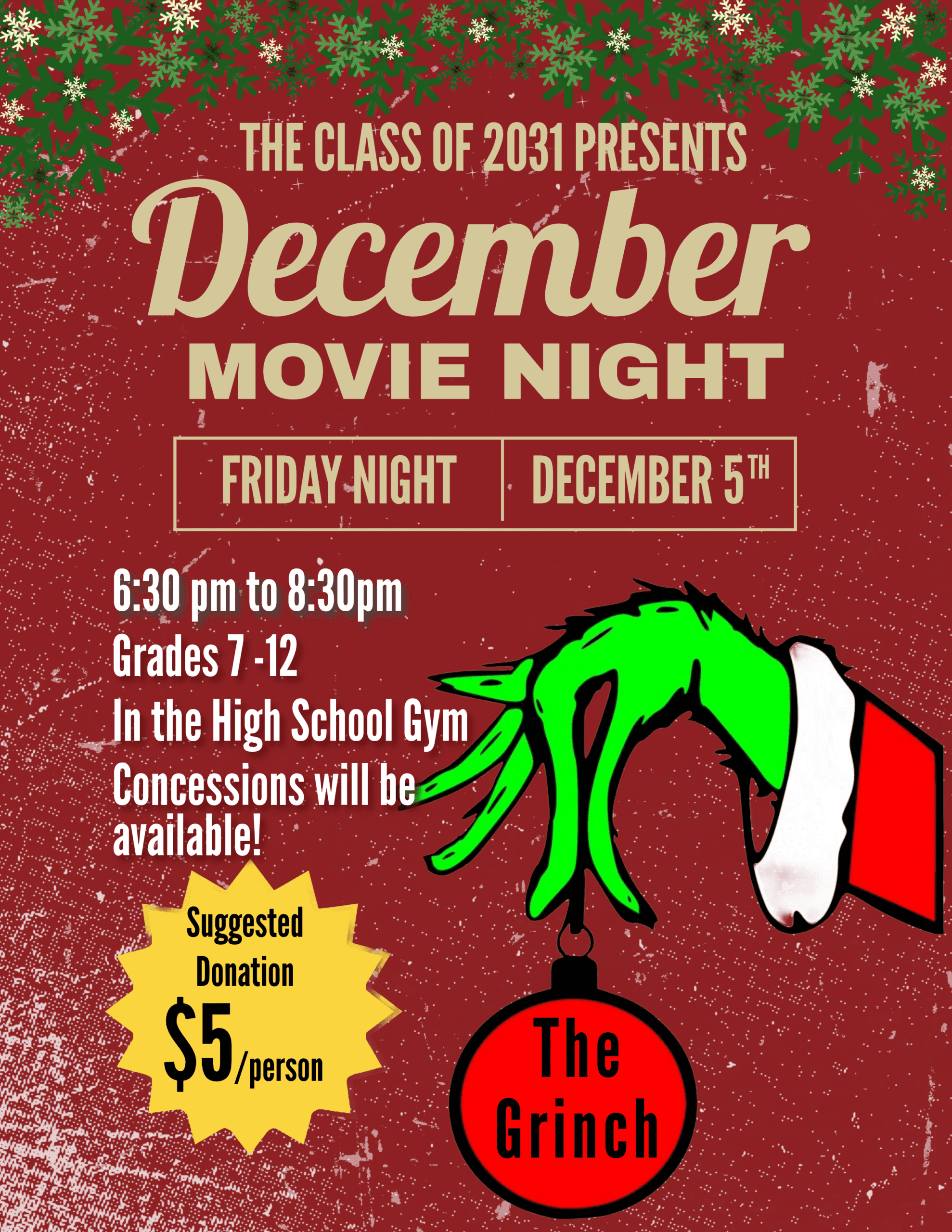 December Movie Night - 12/5/25 | New Lebanon CSD