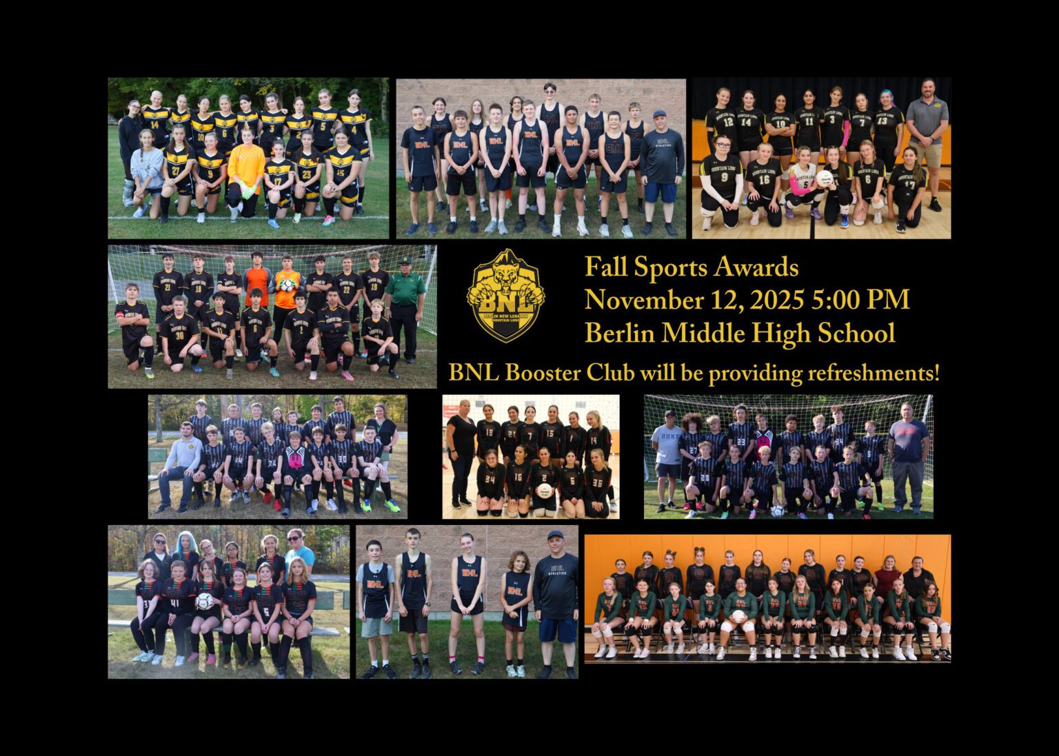BNL Athletics Fall Sports Awards - 11/12/25 | New Lebanon CSD