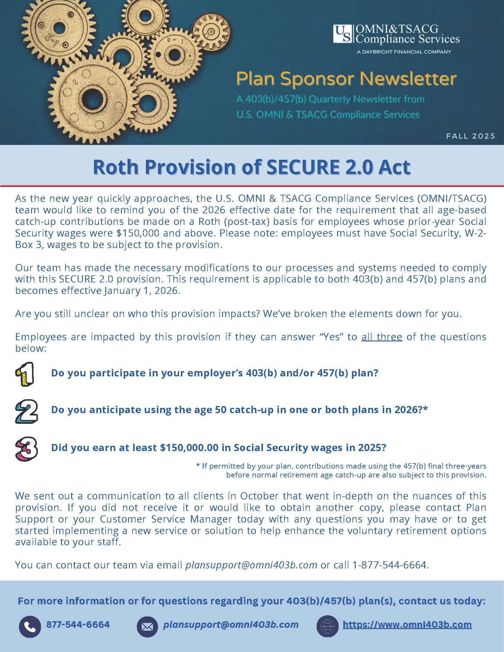 OMNI 403b Fall 2025 Employee Newsletter | New Lebanon CSD
