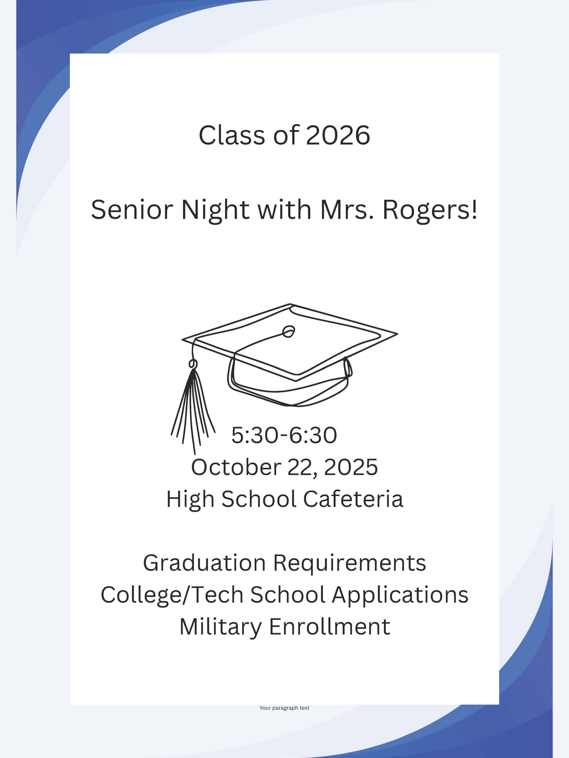 Class of 2026 Senior Night with Guidance! | New Lebanon CSD